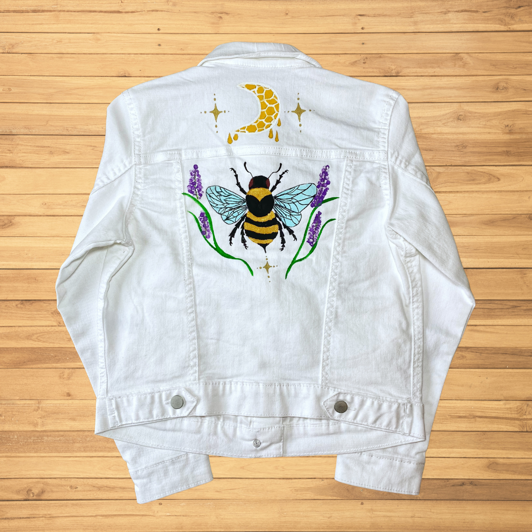 Kid's Bee Hand-Painted Jacket – Bluebell Whimsy